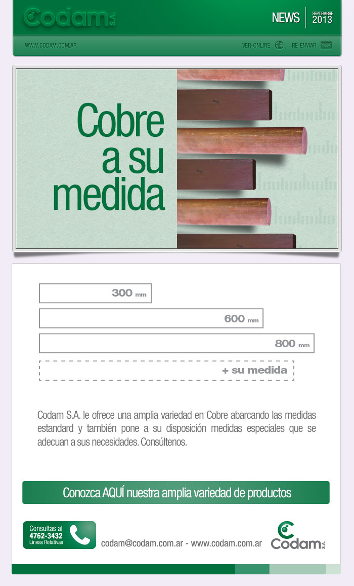 New Product! ZAMAK – Codam S.A.